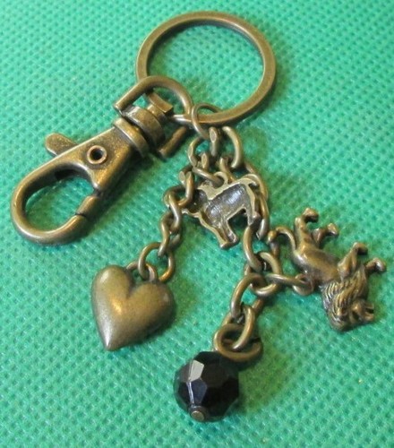 Mini LION charm dangling keyring key chain keychain clip-on 3" | eBay
