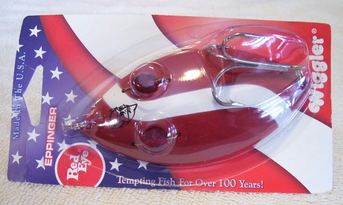 121323 VINTAGE EPPINGER RED EYE WIGGLER LURE ON CARD 2-1/2 OZ 4-3/4" | eBay