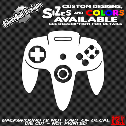 Nintendo N64 Controller Custom Vinyl sticker Car Window Mario SNES Wii ...