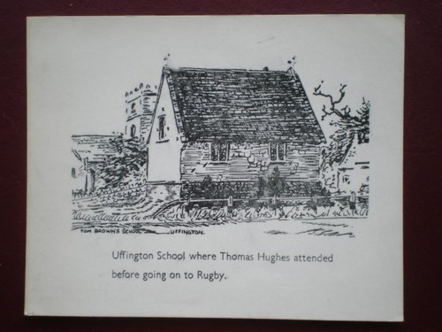 POSTCARD OXFORDSHIRE UFFINGTON SCHOOL PENCIL SKETCH - WHERE THOMAS ...