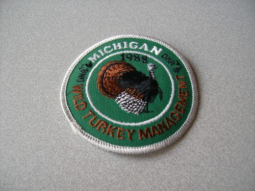 1988 NWTF MICHIGAN SUCCESSFUL DNR TURKEY HUNTING PATCH - DEER - BEAR ...