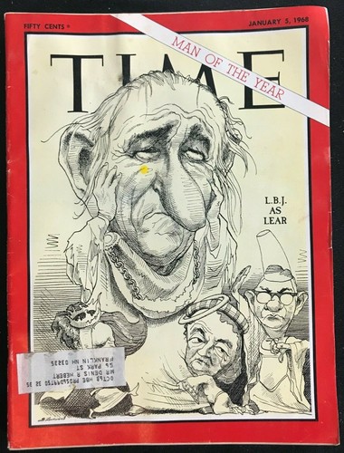 TIME Magazine - Jan 5 1968 - LBJ AS LEAR / Vietnam War to Thailand Laos ...