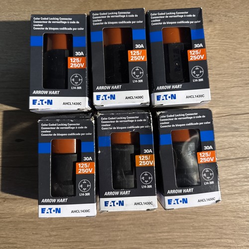6x NEW Eaton Arrow Hart 30A 125/250V Color Coded Locking Connector | eBay