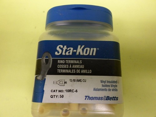 STA-KON RING TERMINAL YELLOW VINYL 12 TO 10 AWG,50PAK | eBay