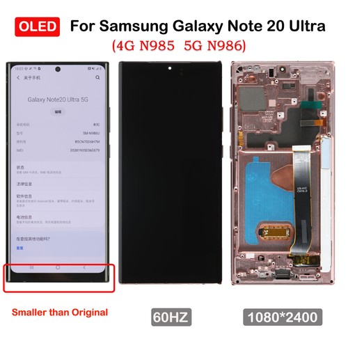 A+OLED For Samsung Galaxy Note 20 Ultra 5G N986 LCD Display Screen ...