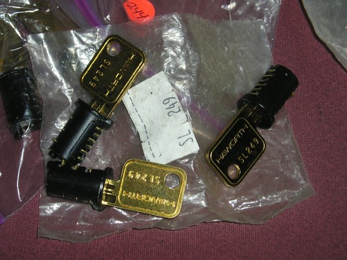 HAWORTH LOCK CORES / KEYS SL SERIES ( SETS OF 4 ) BLACK or CHROME ...