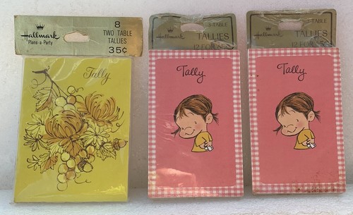 Lot Of 3 Vintage Hallmark Table Tallies - 2-Table & 3-Table | eBay