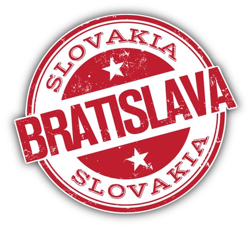 Bratislava Slovakia Grunge Travel Stamp Car Bumper Sticker Decal ...
