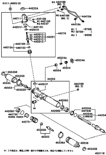 Genuine Toyota CAP, STEERING RACK GUIDE SPRING 45524-37010 F/S | eBay