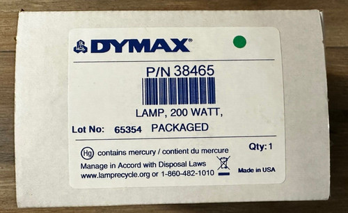 Dymax 38465 Light Bulb 200W UV Bulb and Reflector Assembly for sale online | eBay