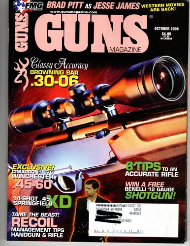 Guns Magazine ~ sassy Accuracy Browning Bar .30-06 ~ October 2006 | eBay