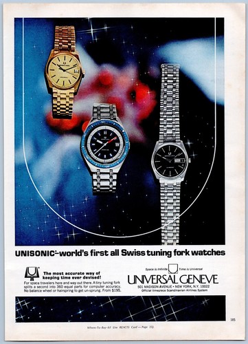Universal Geneve Unisonic Watch Vtg Print Ad 1969 11x8.2 | eBay