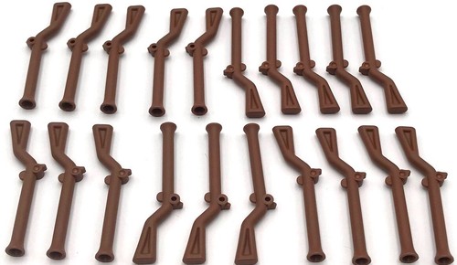 Lego 20 New Reddish Brown Minifigure Weapon Guns Flintlock Musket ...