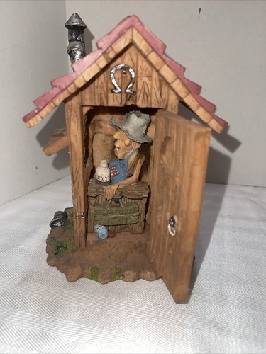 Vtg Hillbilly Hillary Outhouse Hillbilly Drinking Moonshine Great Cabin ...