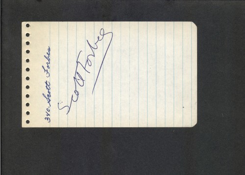 Scott Forbes - Signed Autograph Book Page - Adventures of Jim Bowie | eBay