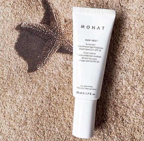 Monat Sun Veil Facial Sunscreen SPF 30 High Protection Daily Mineral ...