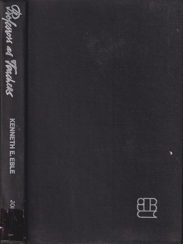 Professors As Teachers By Eble, Kenneth E. | eBay