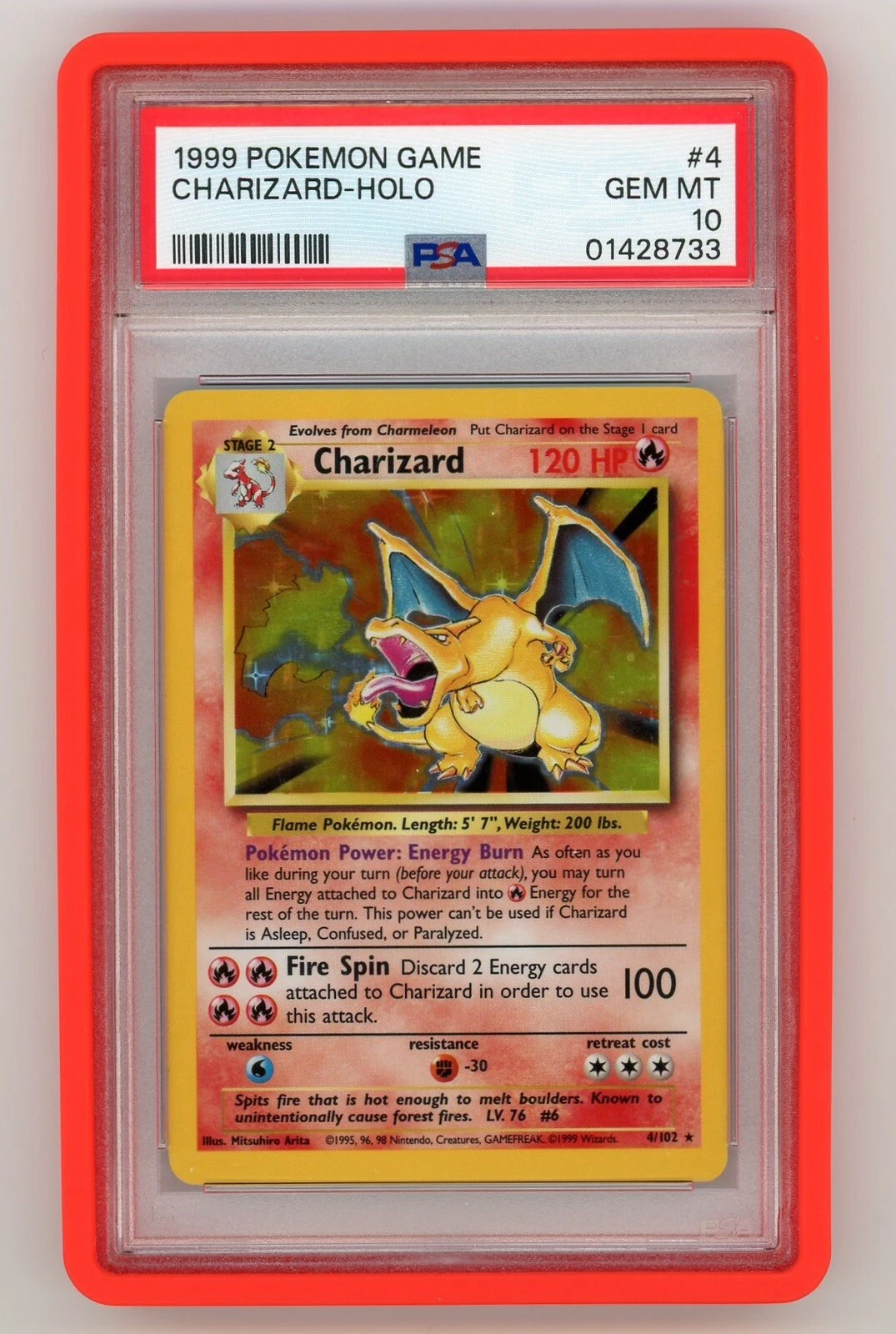 Charizard 1999 Pokemon Game #4 Unlimited Holo Price Guide - Sports Card ...