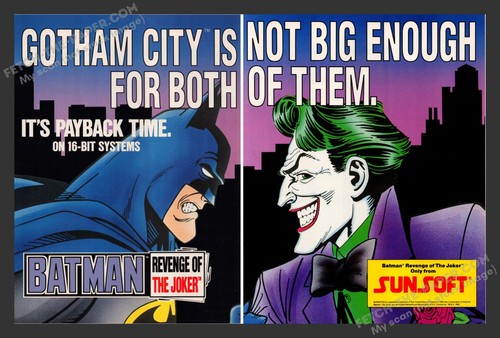 Batman: Revenge of the Joker Video Game 1990s Print Advertisement 2 ...