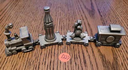 Vintage 1996 Coca-Cola 4pc Pewter Train Set, 6" long x 2" x .75" - D27 ...