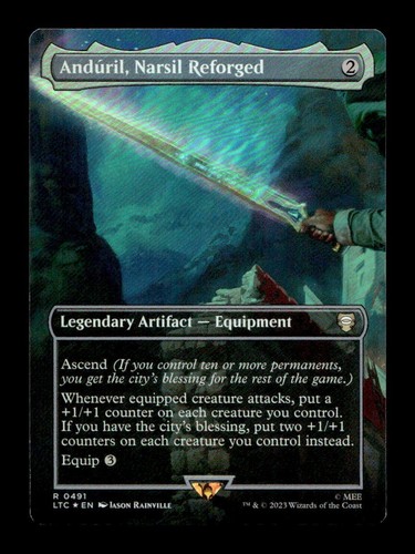 MTG - Anduril, Narsil Reforged - Borderless Commander Lord Of The Rings NM FOIL | eBay