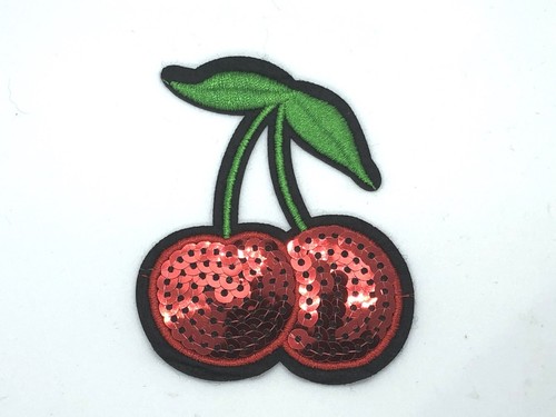 Ripe Red Cherries Sequin Design Applique Patch (Iron on) 2.5X3 inches | eBay