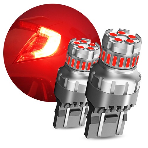 AUXITO 7443 Strobe Flash LED Bulbs Brake Stop Light Lamp Red Super ...