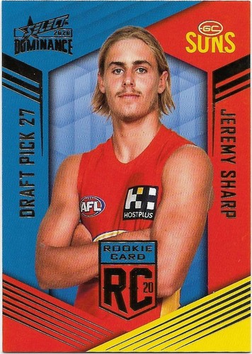 2020 Select Dominance Rookie (RC27) Jeremy SHARP Gold Coast 049/295 ...