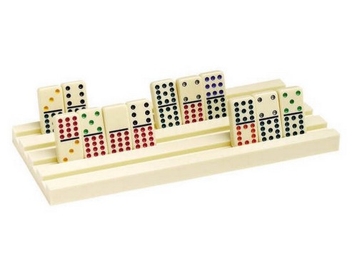 2 Piece Domino Plastic Racks Dominoes Tile Trays Holders All Tile Size ...