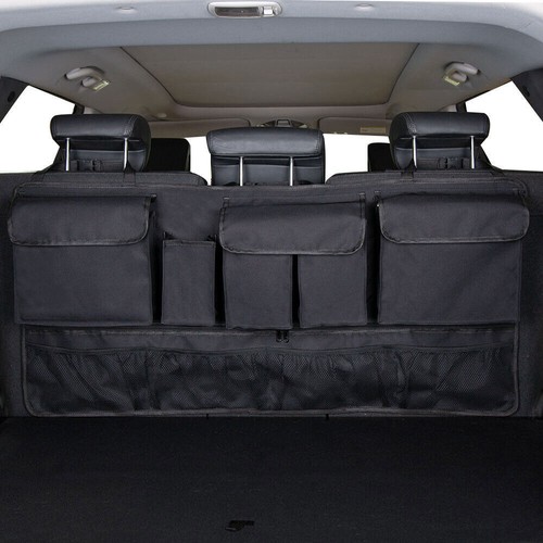 Black 9 Pocket Car Interior Cargo Net Trunk Hanging Seat Back Storage ...