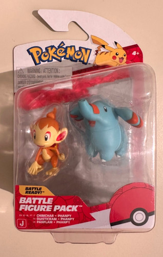 NIB Pokemon Battle Chimchar and Phanpy 2 piece Set Action Figure Pack 2 ...