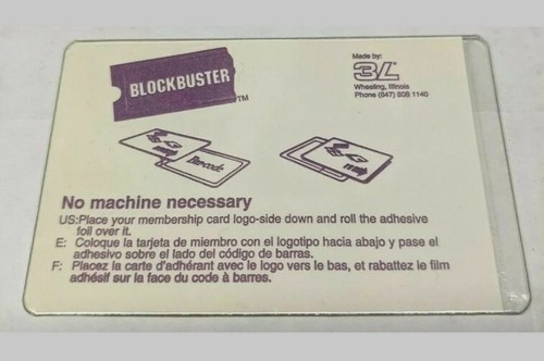 📼*VINTAGE* Blockbuster Video Membership Card Laminate Sleeve📼 | eBay