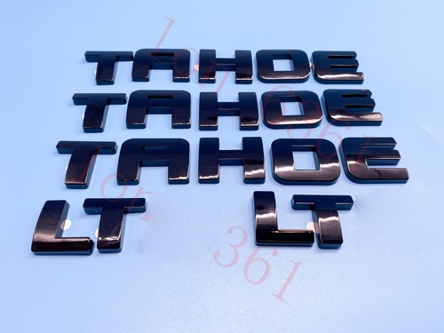 Gloss Black Overlay EMBLEM Fit TAHOE Nameplate Letter for GM 07-20 ...