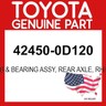 42450-0D120 Toyota Hub & bearing assy, rear axle, rh 424500D120, New ...