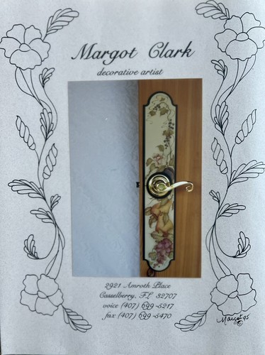 Vintage Decorative Tole Painting Pattern Door Hanger With Fruit Margot ...