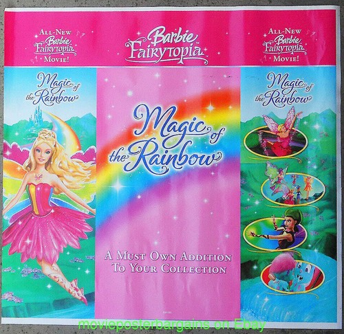 BARBIE FAIRYTOPIA POSTER Huge Billboard 3x4 Feet MAGIC OF THE RAINBOW ...