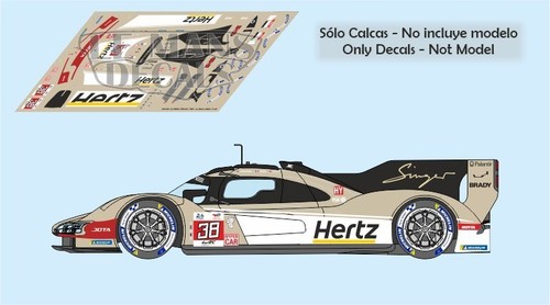 Decals Porsche 963 Le Mans 2023 38 1:32 1:43 1:24 1:18 64 87 Jota slot ...