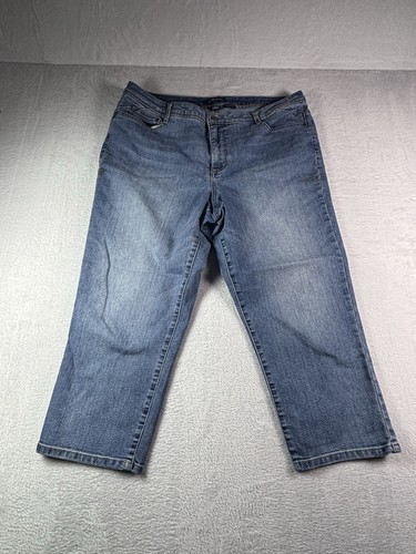 Bandolino Selene Capri Denim Jeans Women’s Missy Sz 16 Medium Wash Blue ...