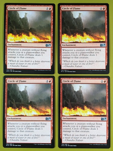 Circle of Flame x4 Magic 2015 Core Set M15 4x Magic the Gathering MTG ...