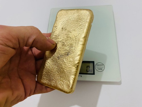 490 Grams Scrap Gold Bar For Gold Recovery Melted Different Computer ...