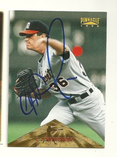 C.J. NITKOWSKI 1996 PINNACLE SIGNED # 174 TIGERS | eBay
