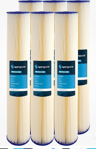 20"x4.5" 5 Micron Pleated Sediment Water Filter Cartridge Case of 6 SP ...
