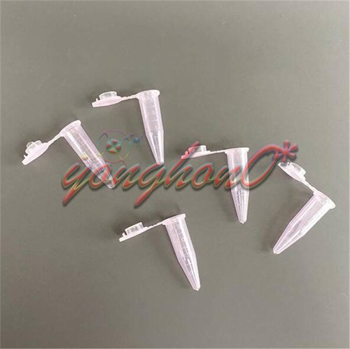 100PcsX1.5ml Lab Clear Micro Plastic Test Tube Centrifuge Vial Snap ...