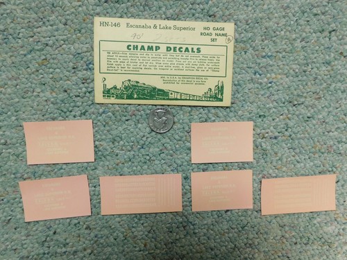 Champ decals HO HN-146 Escanabe Lake Superior road names white let 2 ...
