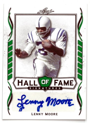 Lenny Moore signed 2021 Leaf Hall of Fame Signatures Auto Card #HOF-LMI ...