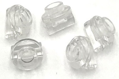 Lego 5 New Trans-Clear Plates Round 1 x 1 Bar Handles on Long Stem ...