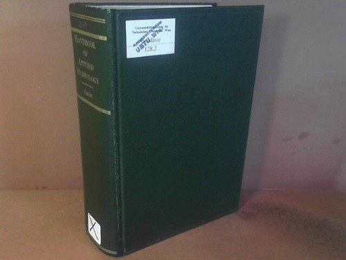 Handbook of Applied Hydrology. A Compendium of Water-resources ...