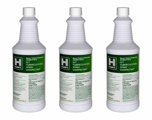 3x Husky 814 QT Quat Tuberculocidal Spray Disinfectant Cleaner ...