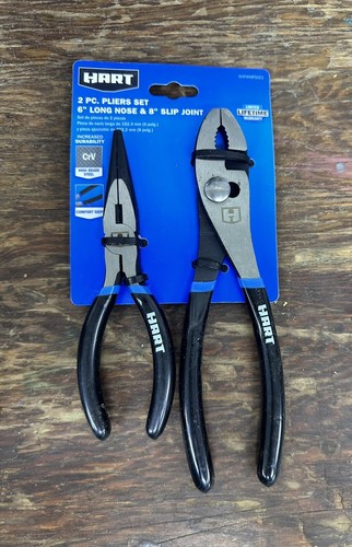 HART 2-Piece PLIERS SET: 6" LONG NOSE & 8" SLIP JOINT AO4023519 | eBay