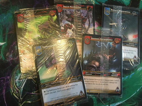 World of Warcraft TCG 5 Sealed packs of Oversize Hero Cards | eBay